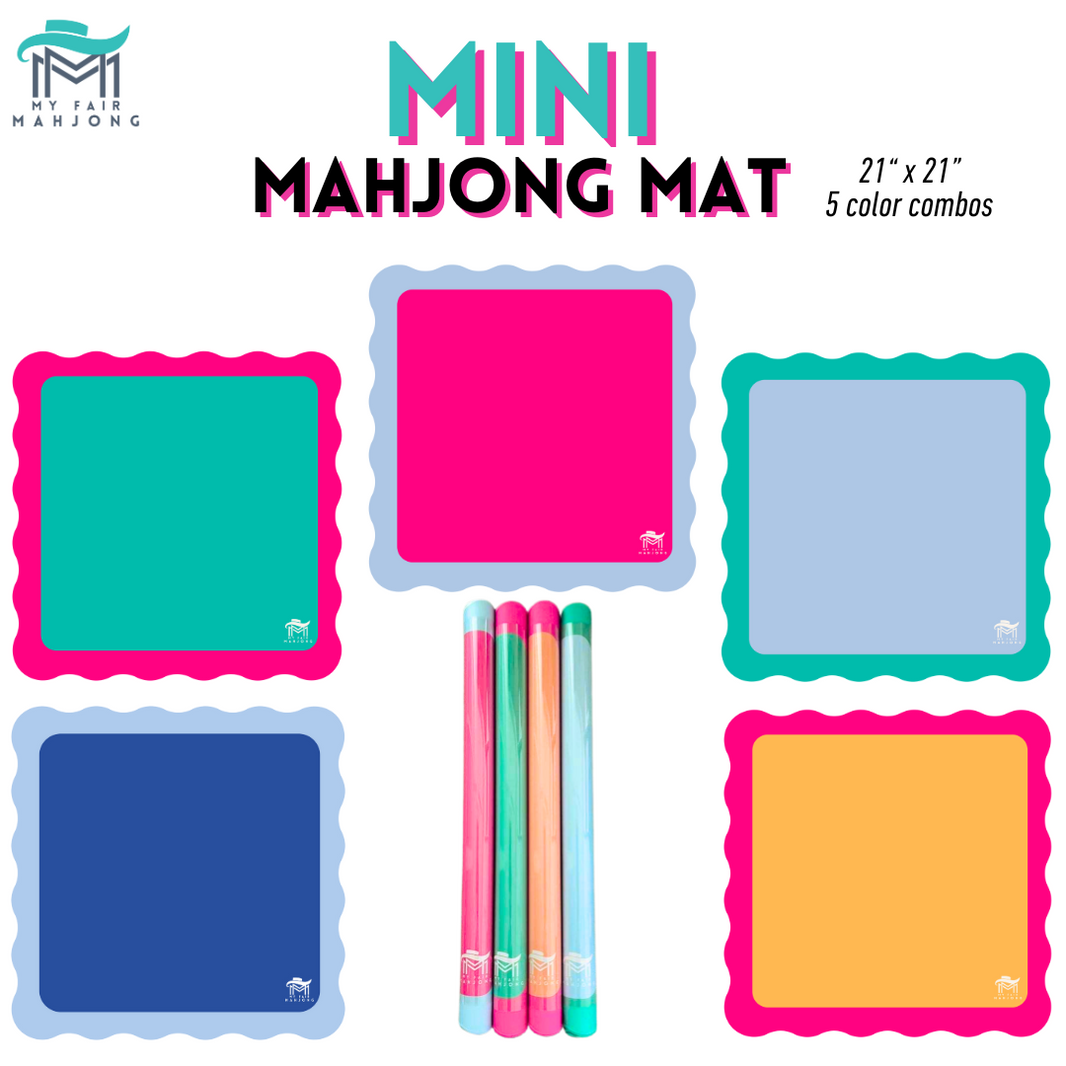 Mahjong Mats & Table Covers- Scalloped Edges, Bright Colors – My Fair ...