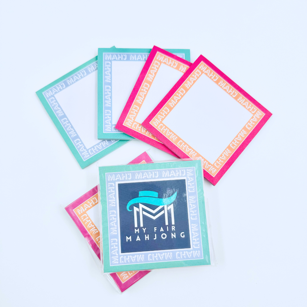 Mahjong Sticky Note Pads (Set of 4, 2 in each design) | Gift, Prize or ...