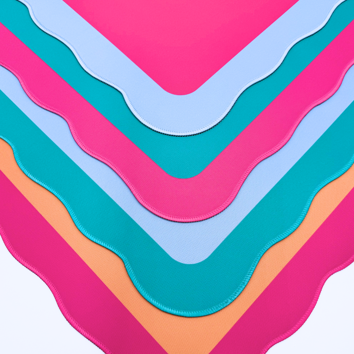 Mahjong Mats & Table Covers- Scalloped Edges, Bright Colors – My Fair ...